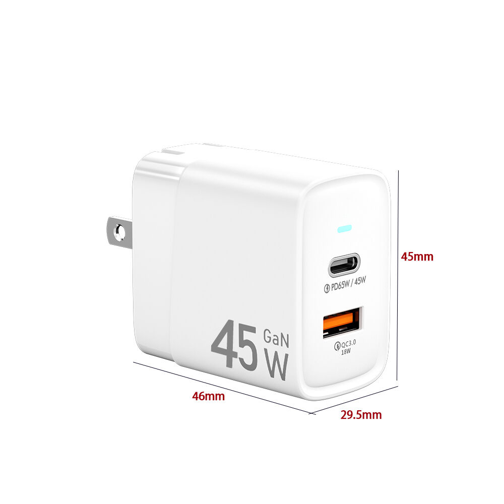 High-cost Performance 45w Pd Travel Charger With Qc3.0 Fast Charger For ...