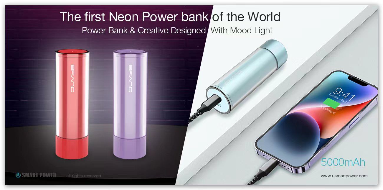 Bulk Buy China Wholesale Neon Light Portable Charger Power Bank,acrylic ...