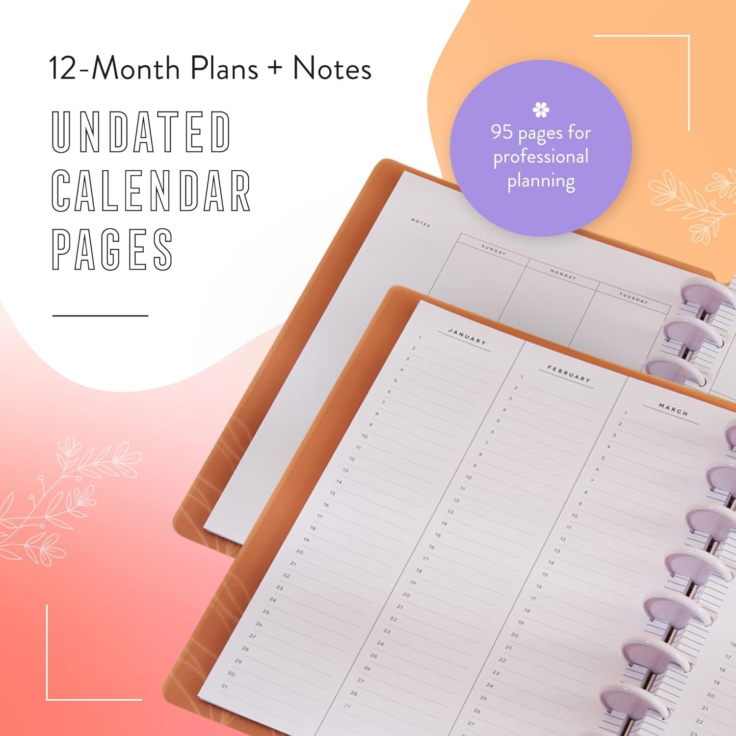 Planner Undated Classic-size Planner Journal Bundle With 100-sheet ...