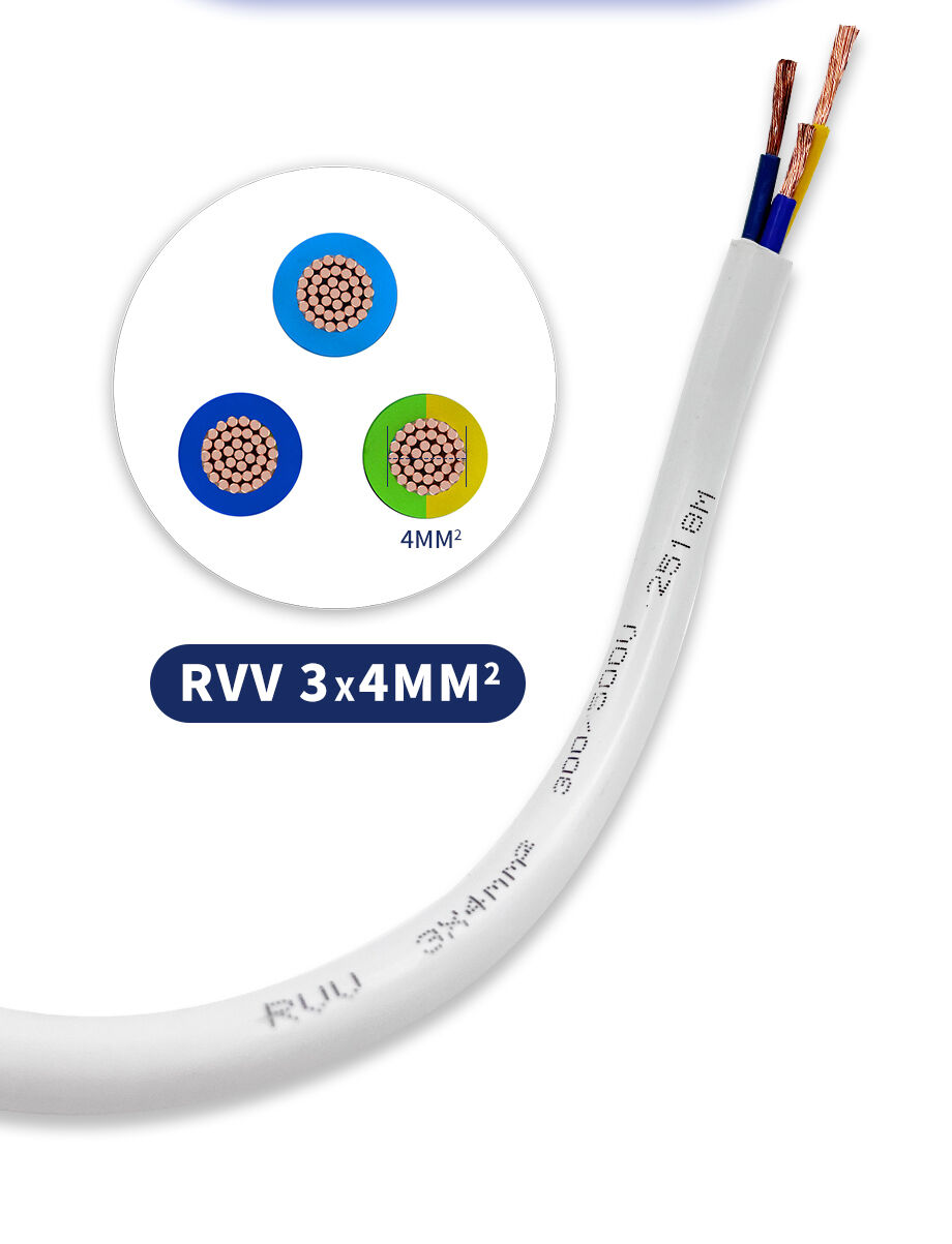 Bulk Buy China Wholesale Electrical Cable Wire 3 Cores 4mm² Flexible Rvv Cable Cca Material ...
