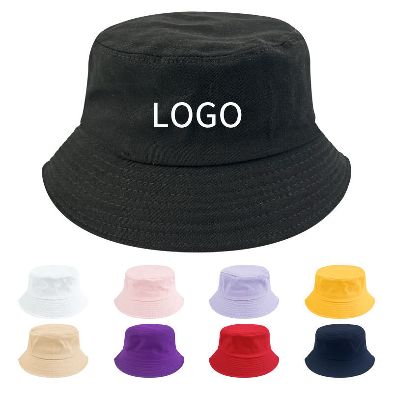 Solid Printed All Cotton Custom Bucket Hats Wholesale Embroidered Logo ...