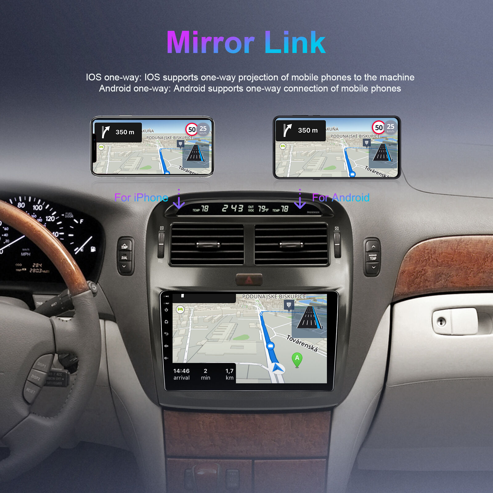 Podofo 9 Inch Android Car Radio 4+64g 8 Core Carplay Android Auto For ...