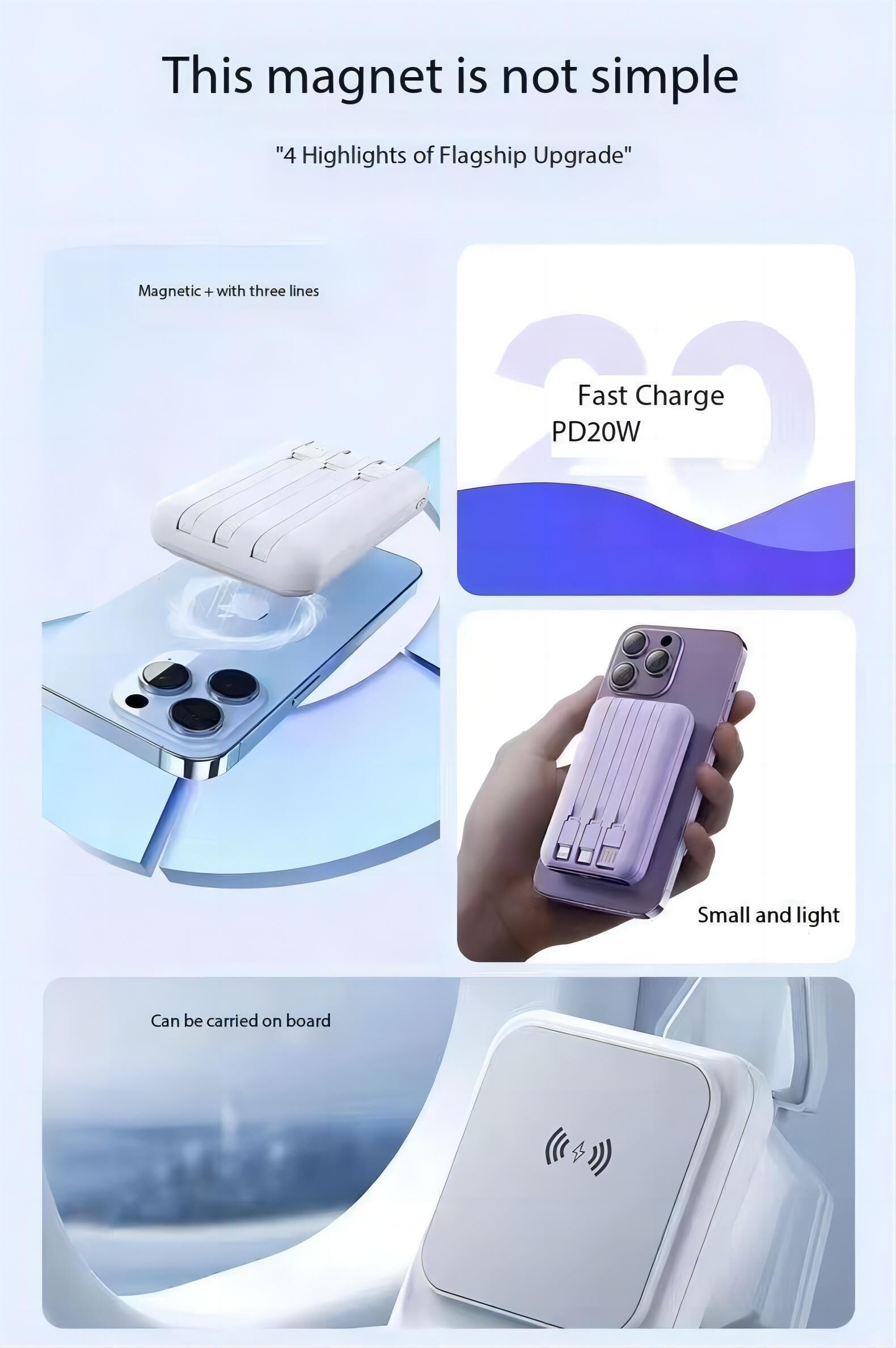 Manufacturer Price Wireless Power Bank Magsafe Power Bank 10000mah Fast ...
