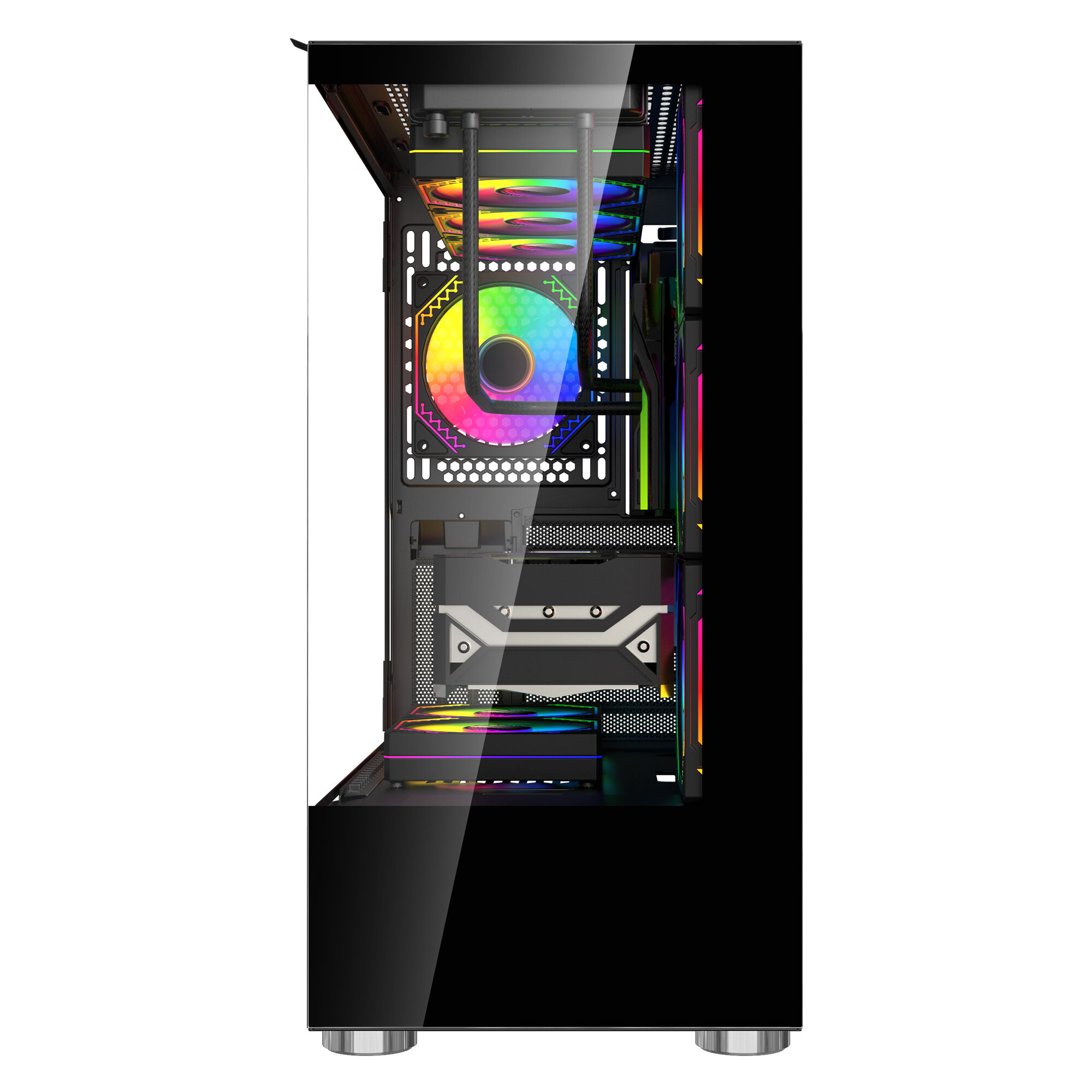 X02b Oem Odm Usb 3.1 Type C Tempered Glass Frameless Gaming Pc Cases ...