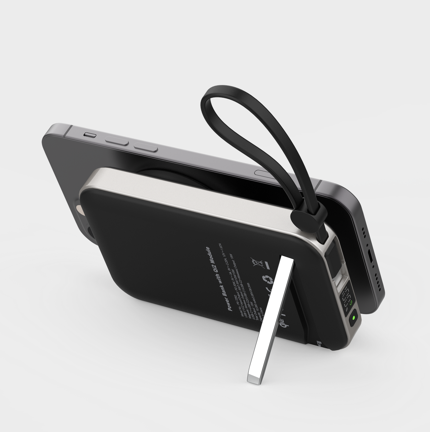 Qi2 Module Certified 15w Magnetic Wireless Power Bank, With Built-in ...