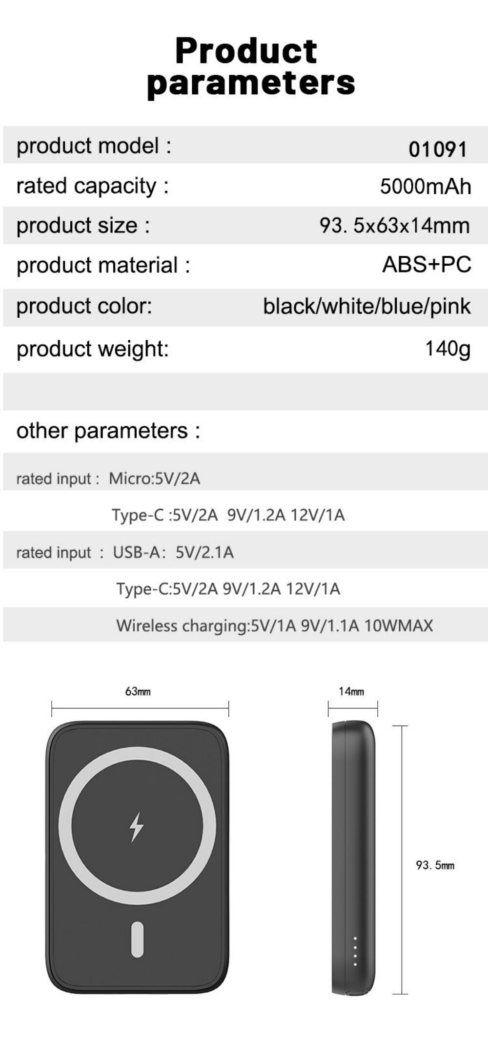 Buy Wholesale China Wireless Magnetic Power Bank 5000mah Mini Magsafe ...