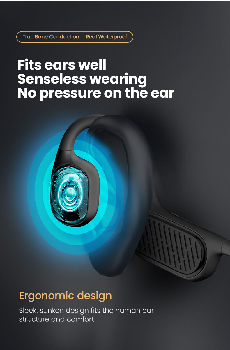 Ip68 Bone Conduction Bluetooth Headset, Touch Panel, Version 5.3 32gb ...