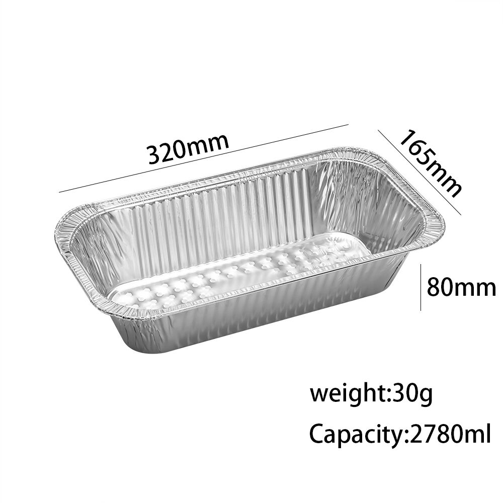 Food Grade Disposable Aluminum Foil Tray Full/half Size Heavy Duty Deepened Aluminum Foil Grill ...