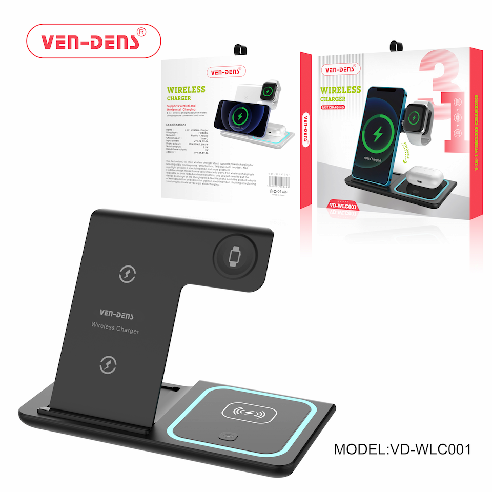 Wholesale Foldable Design Qc Fast Charging 3-in-1 Wireless Charger For ...