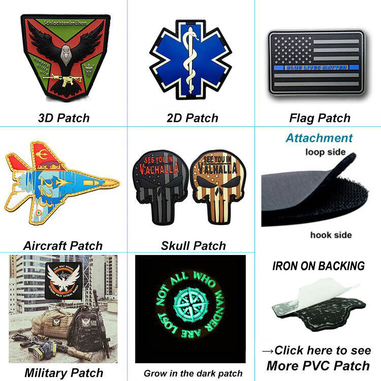 Custom High Quality Knight Rubber Patch Soft 3d Hook Backing Pvc Patch ...