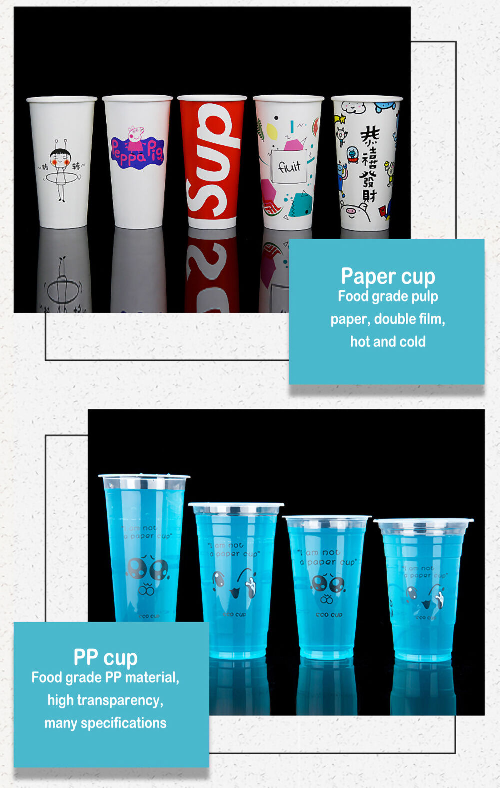 Custom Print Logo Cheap10oz 12oz 16oz 24oz 32oz 500ml Clear Cold Drink ...