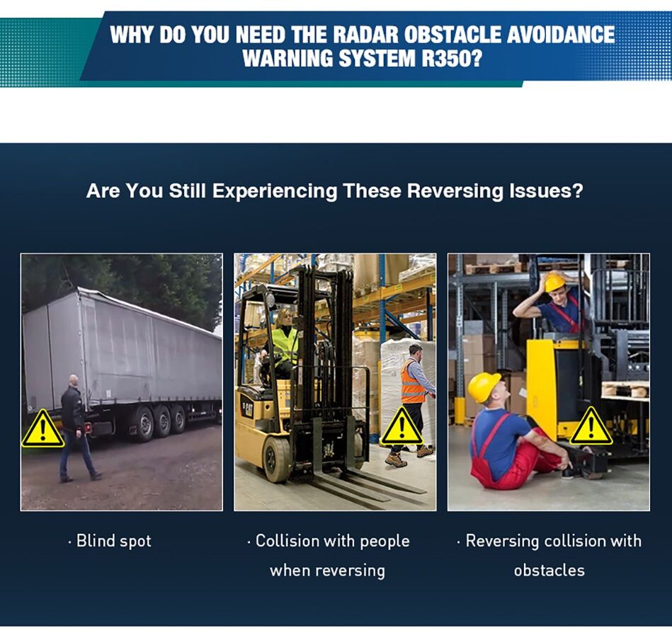 Caredrive R350 Radar Car Anti Collision Forklift Pedestrian Collision ...