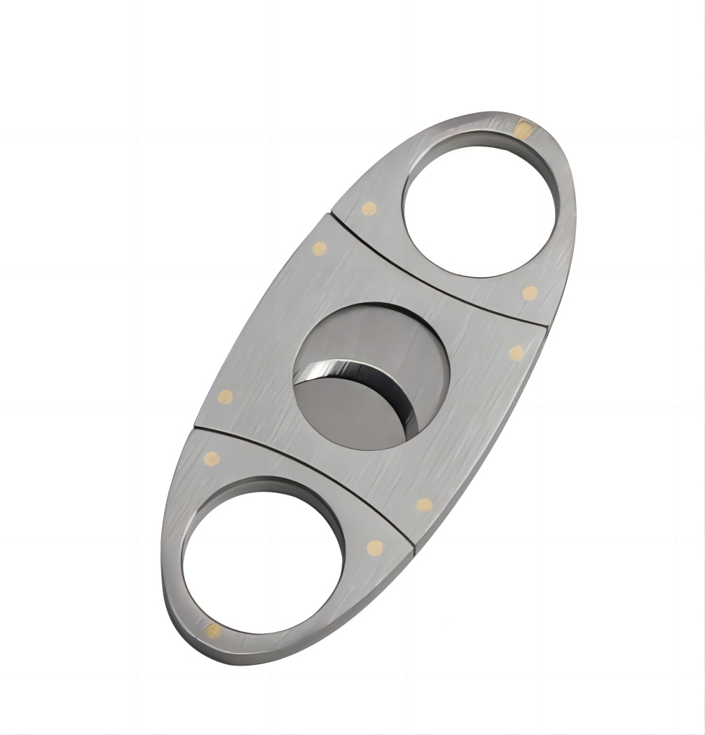 Brass&stainless Steel Cigar Cutter Stainless Steel Pocket Knife Double ...