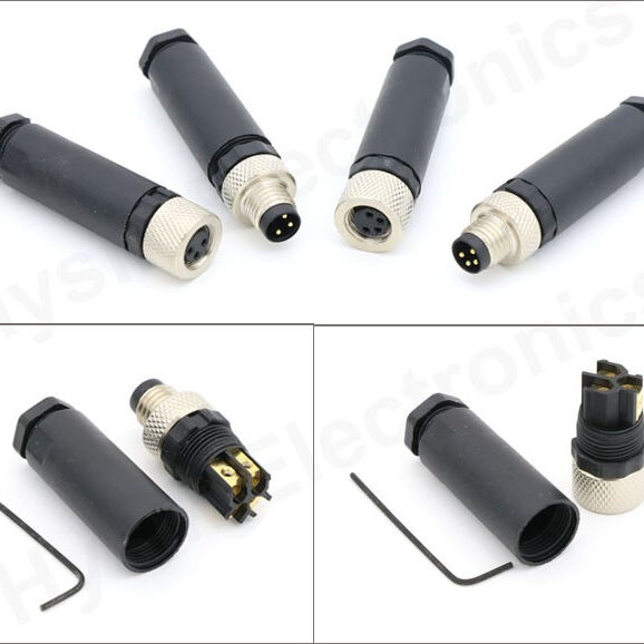 M8 Circular Connecto Male Female Plug Field Assembly All Plastic ...