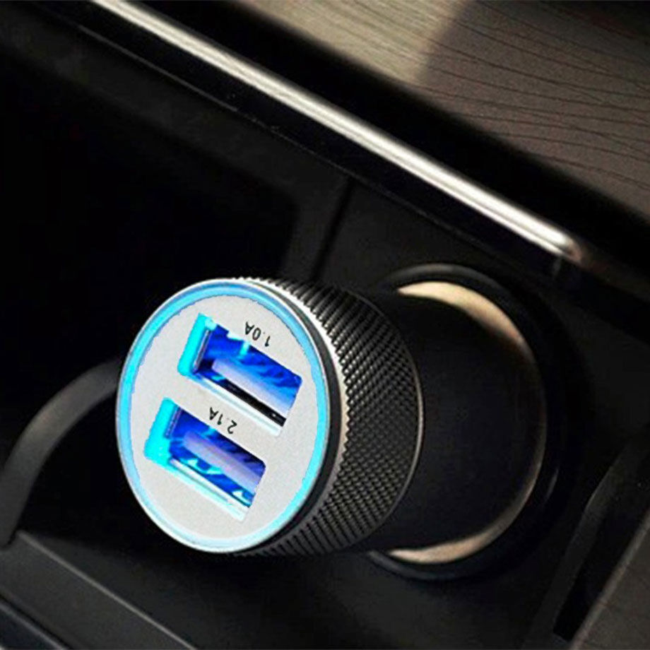 Dual Usb Cell Phone Car Charger For Iphone Smart Phone Tablet Psp 2.4a ...