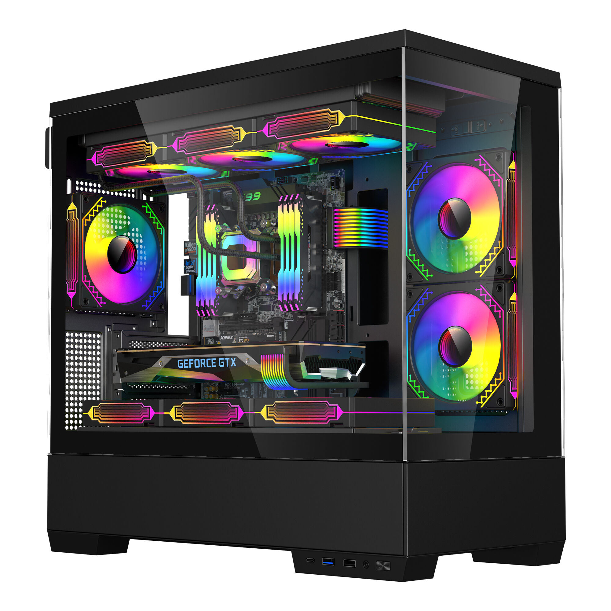 Oem/odm Yj100 Whole Assemble Hot Sales Atx Gaming Pc Casing Atx Side ...