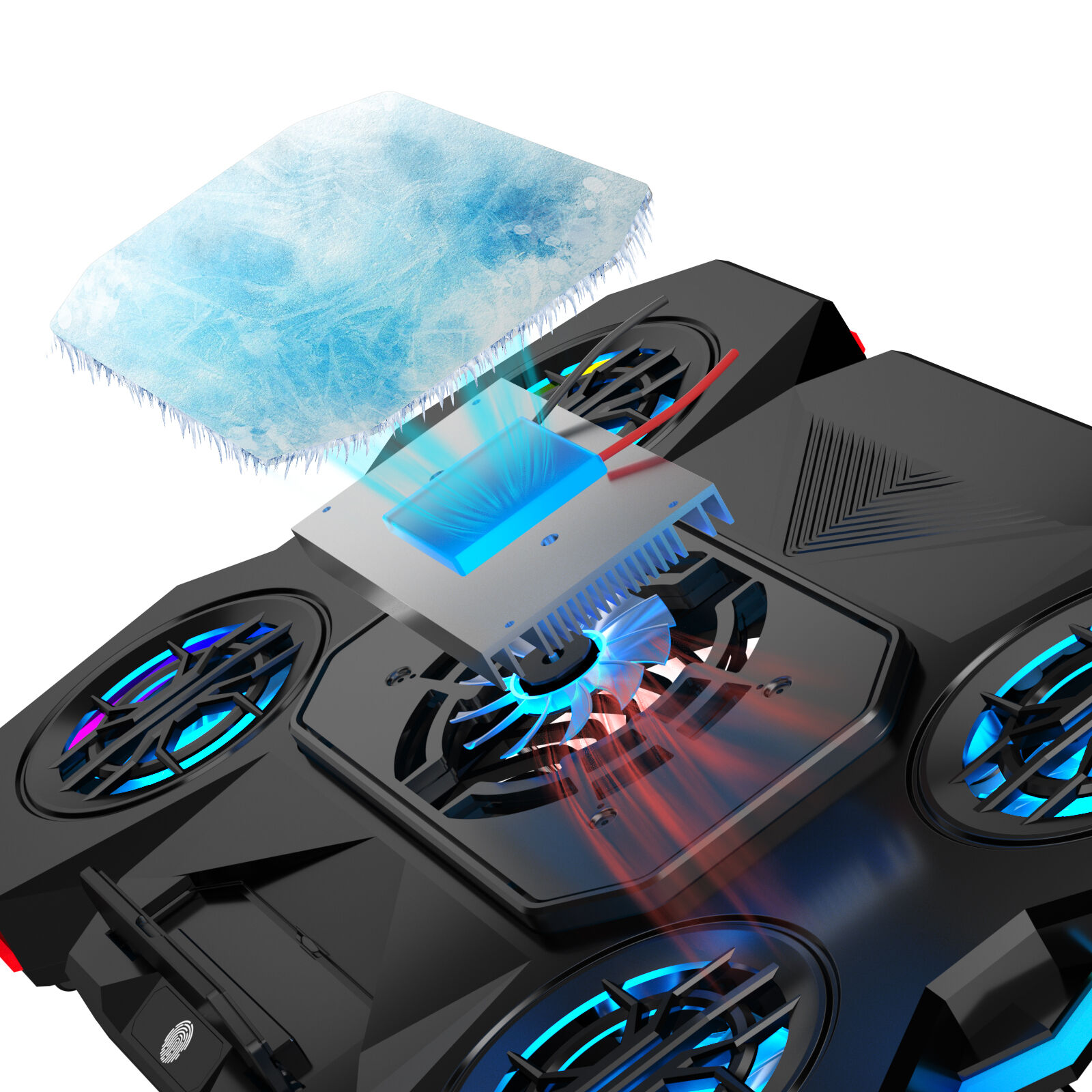 Dcx-a14 Gaming Laptop Cooler With Semiconductor Or 5 Fans For 9-17.3 ...