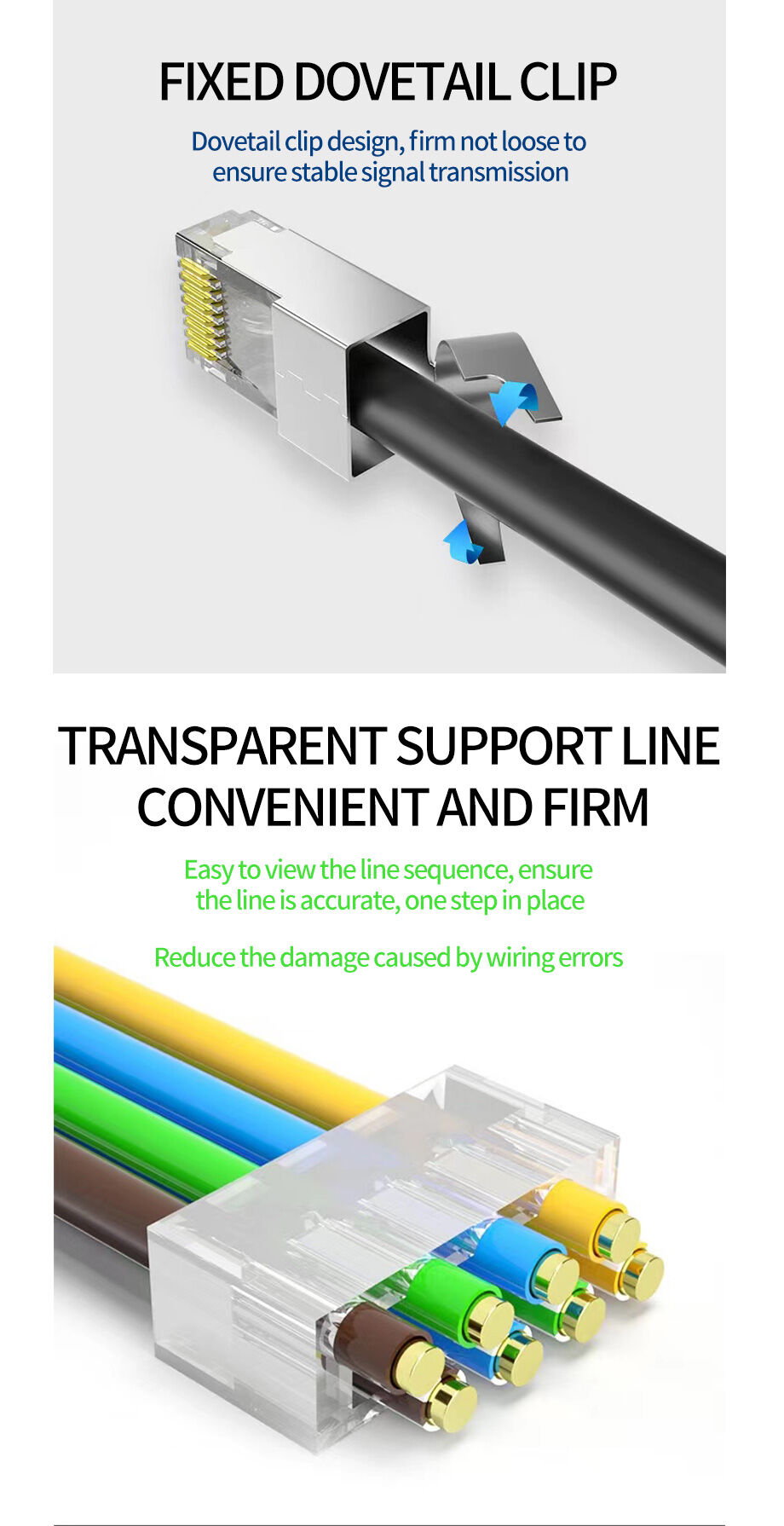 High-quality 8p8c Shielded Cat7 Rj45 Connectors Plug Crystal Head ...