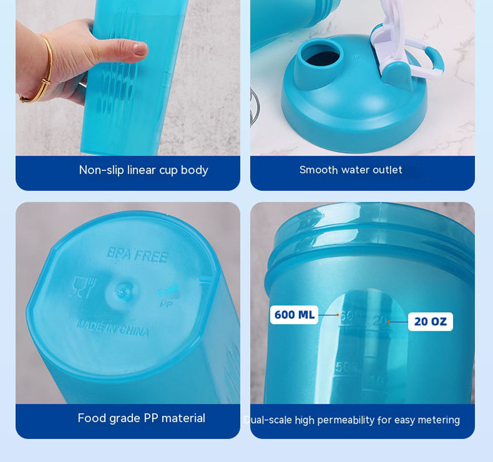 Spot Wholesale 600ml Sports Shaking Cup Fitness Cup Milkshake Cup ...