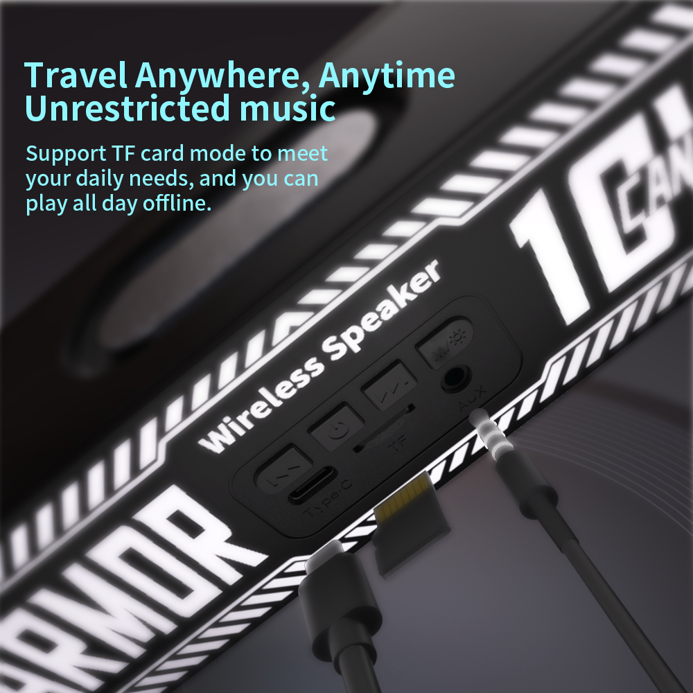 Fansbe Mecha Shell 10w*2 Wireless Subwoofer Colorful Rgb Bluetooth ...