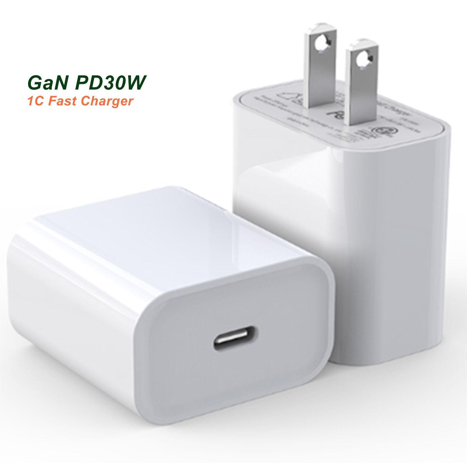Gan 30w 1 Usb-c Manufacturer Phone Charger Adapter Portable Wall ...