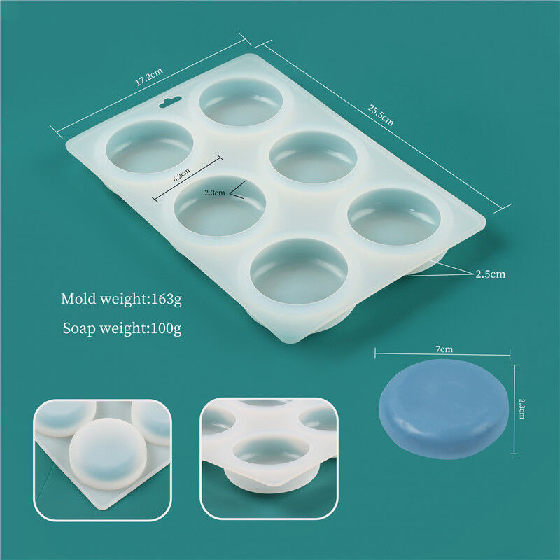 Oem&odm Silicone 6 Cavity Circular Handmade Silicone Soap Mold - China ...