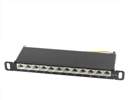 10inch 0.5u 12 Ports C5e/6/6a Shielded(ftp Type) Patch Panel - Expore ...