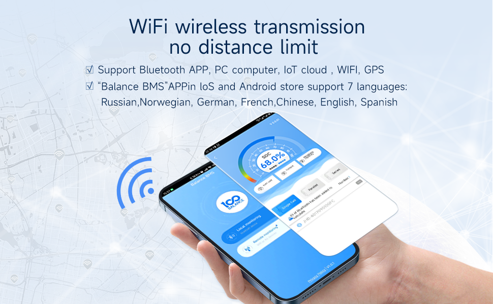 Smart Bms Integrated With Active Balance And Bluetooth 100a Compatible ...