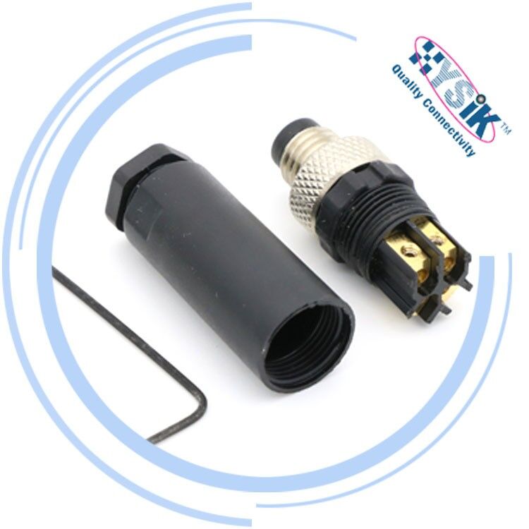 Industrial Field-wireable M8 Sensor Connector 3 4 Pin Male Adaptor ...