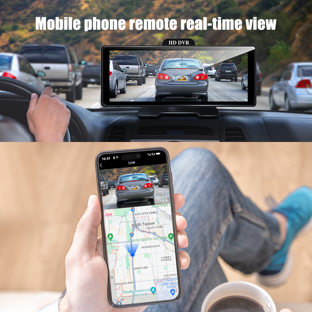 Hot Seller 4k 10" Portable Adas Carplay Camera Monitor Car Navigation ...