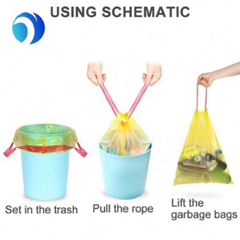 65 Gallon Black Garbage Bags Trash Litter Drawstring Bags Cheap Price ...
