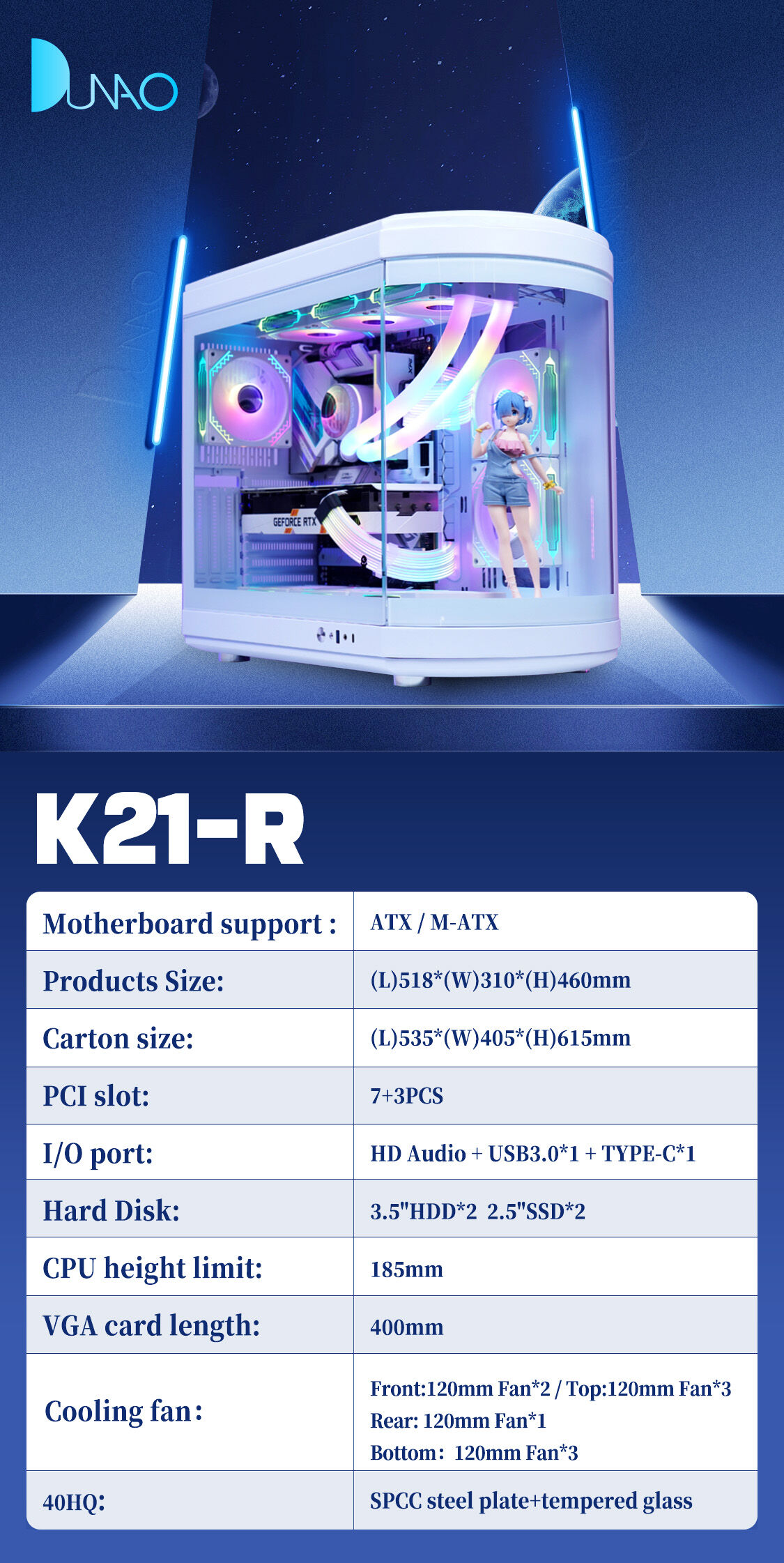 Factory Direct High Quality China Wholesale Atx Gaming Pc Case White ...