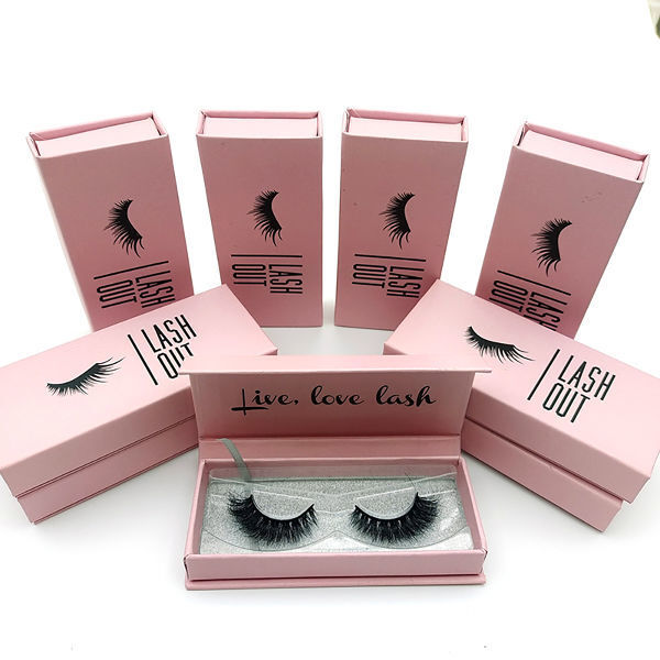 Private Label Pink Eyelashes Boxes With Tray Custom Lashbox Packaging ...