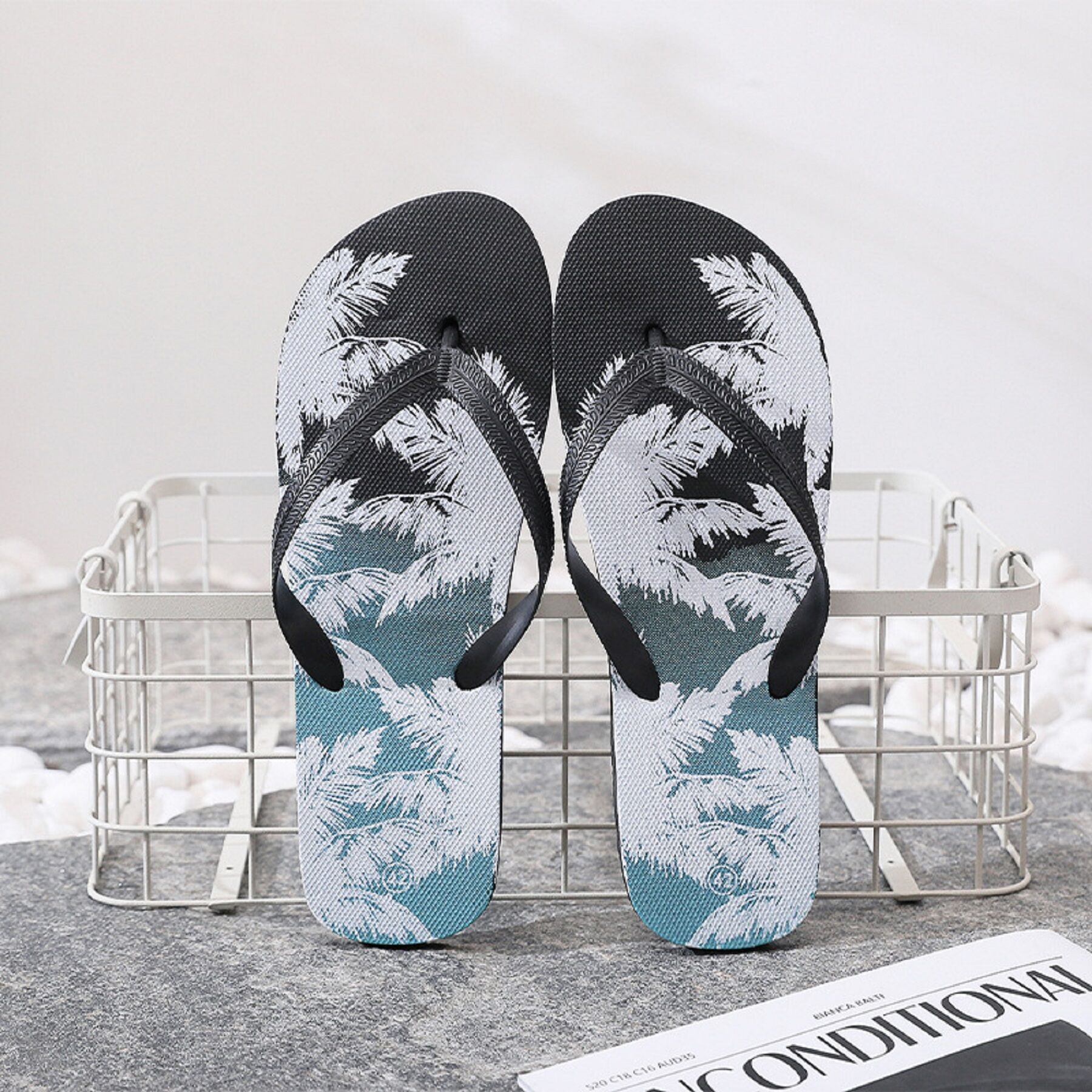 Slim Flip Flops For Women Beach Rubber Shower Shoes Basic Thong Sandals ...