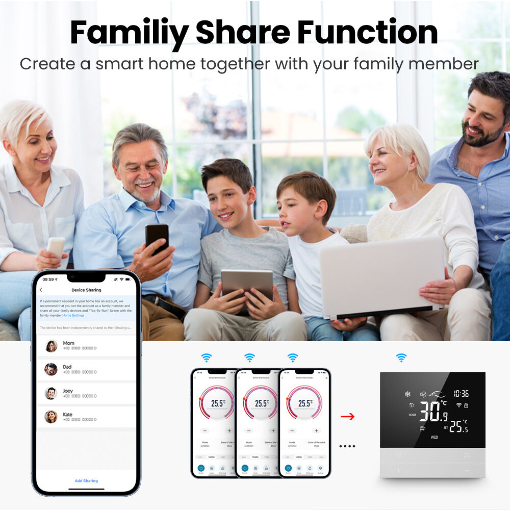 Avatto Tuya Wifi 2/4 Pipes Fan Coil Smart Thermostat Work With Alexa ...