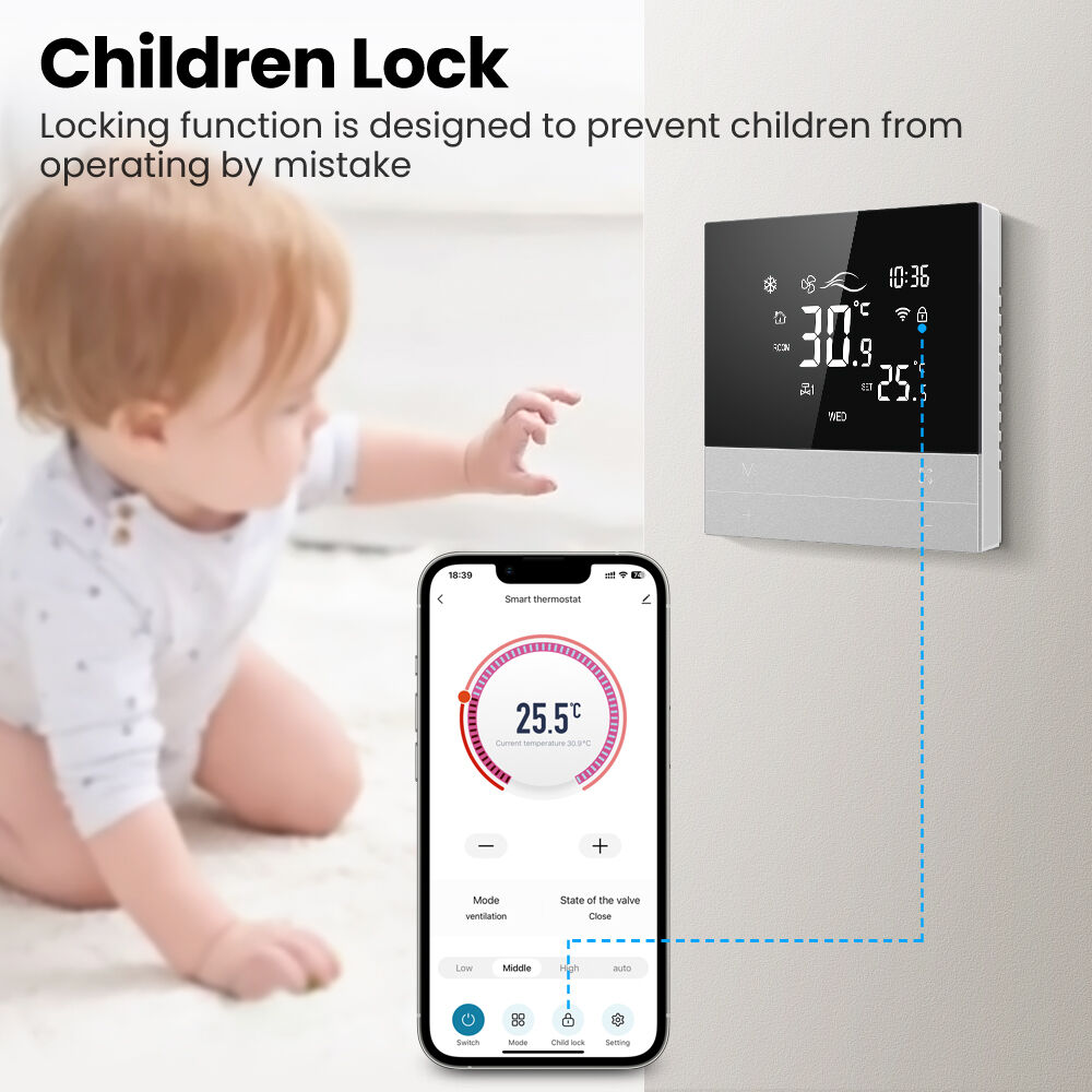 Avatto Tuya Wifi 2/4 Pipes Fan Coil Smart Thermostat Work With Alexa ...