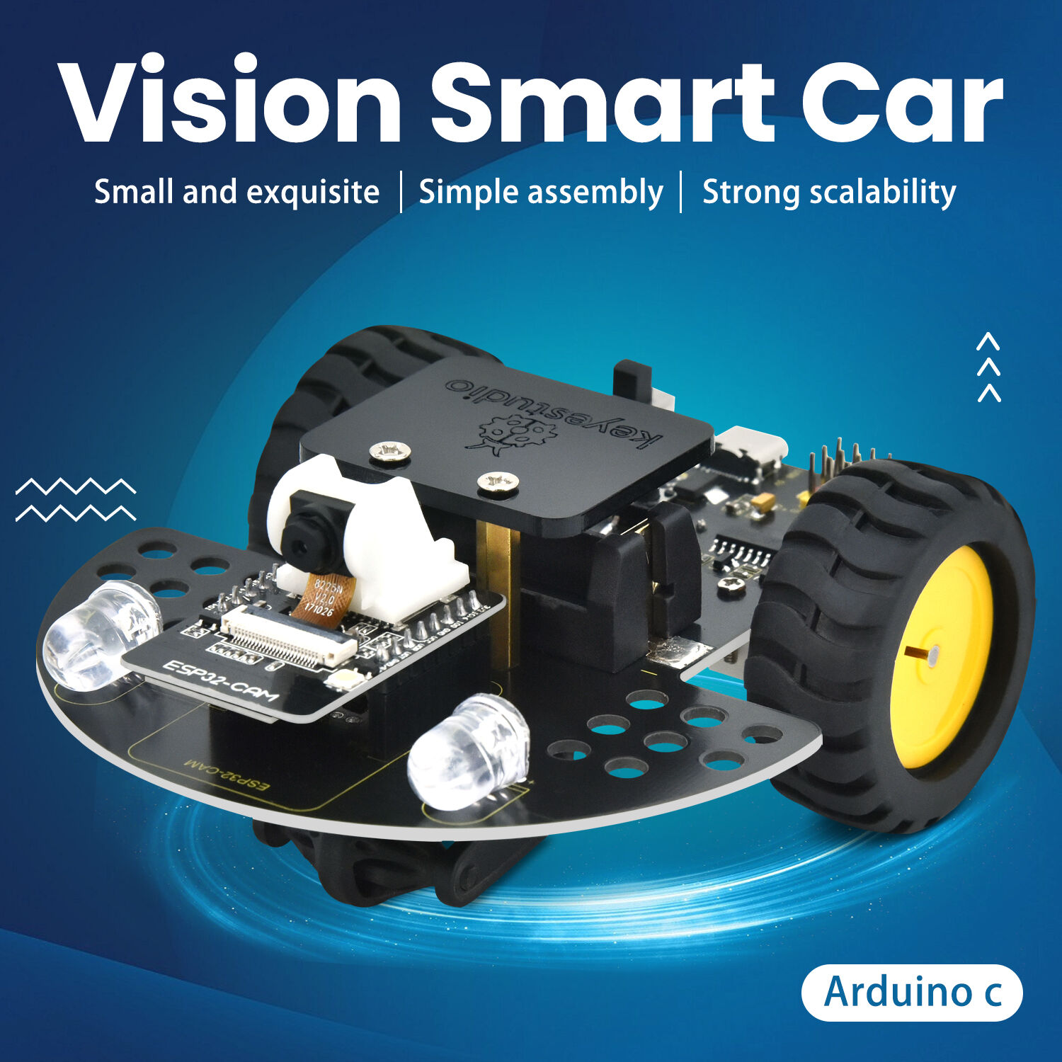 Keyestudio Esp32-cam Vision Smart Car For Arduino Robot Kit - China Wholesale Esp32 Kit $21.1 ...