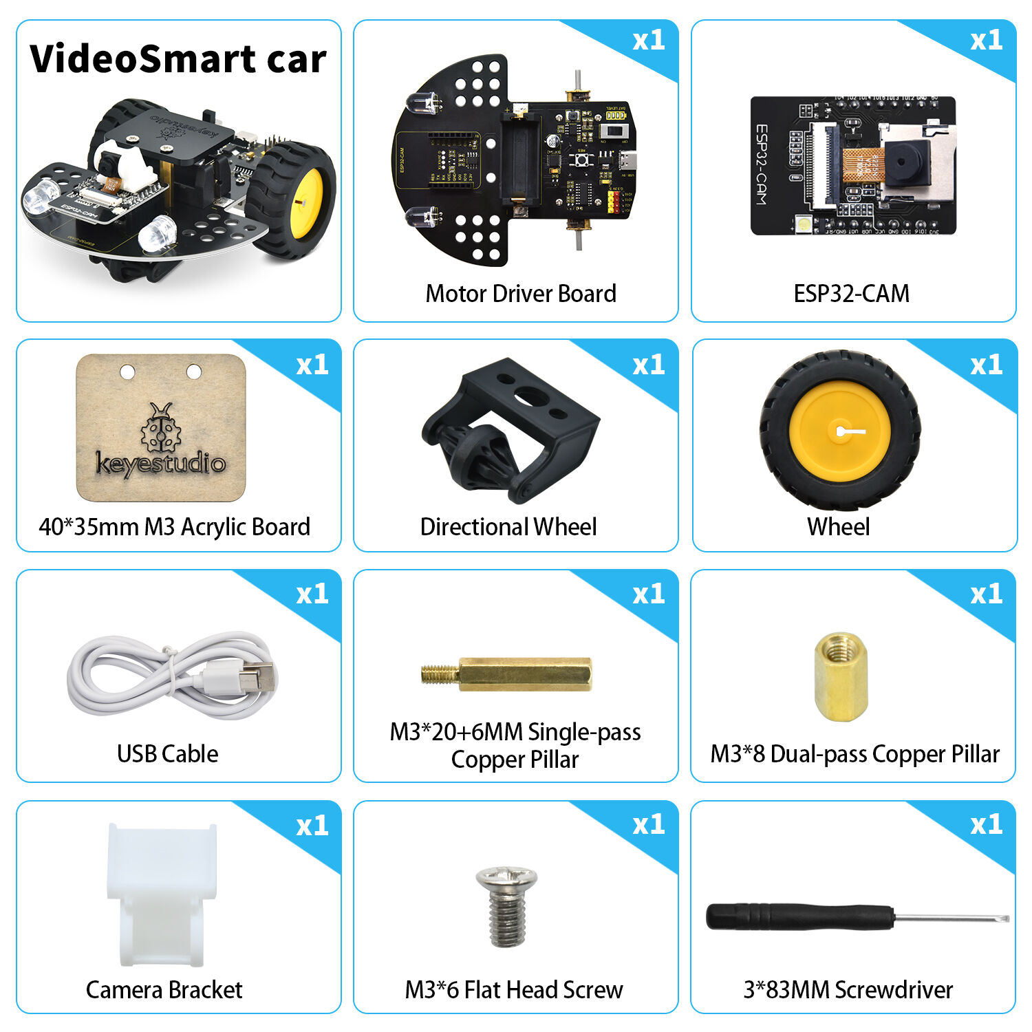 Keyestudio Esp32-cam Vision Smart Car For Arduino Robot Kit - China Wholesale Esp32 Kit $21.1 ...