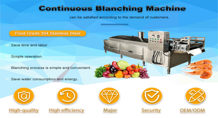 Commercial Steam Gas Electric Continuous Fruit Vegetable Meat Cooking Blancher Blanching Machine ...