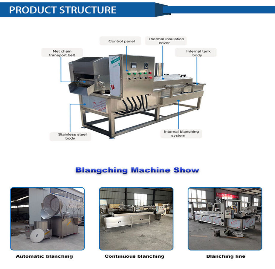 Commercial Steam Gas Electric Continuous Fruit Vegetable Meat Cooking Blancher Blanching Machine ...