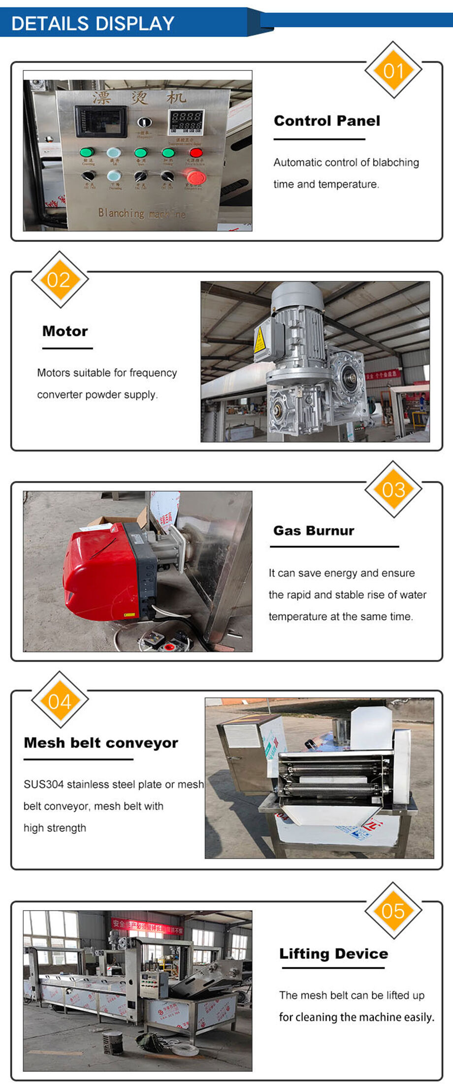Commercial Steam Gas Electric Continuous Fruit Vegetable Meat Cooking ...