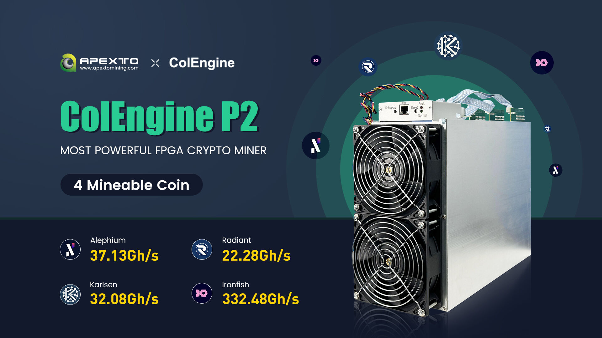High Performance Cryptocurrency Mining Device Colengine P2 Superscalar ... High Performance Cryptocurrency Mining Device Colengine P2 Superscalar ...