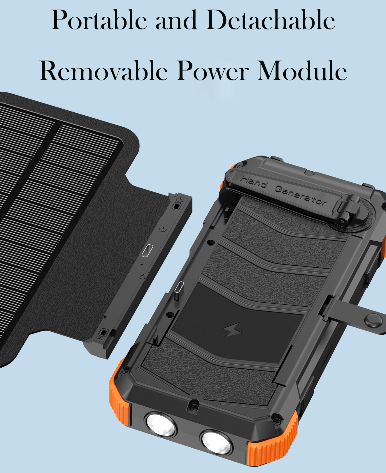 Solar Charger Power Bank 20000mah, Fast Charging Solar Powered Battery ...