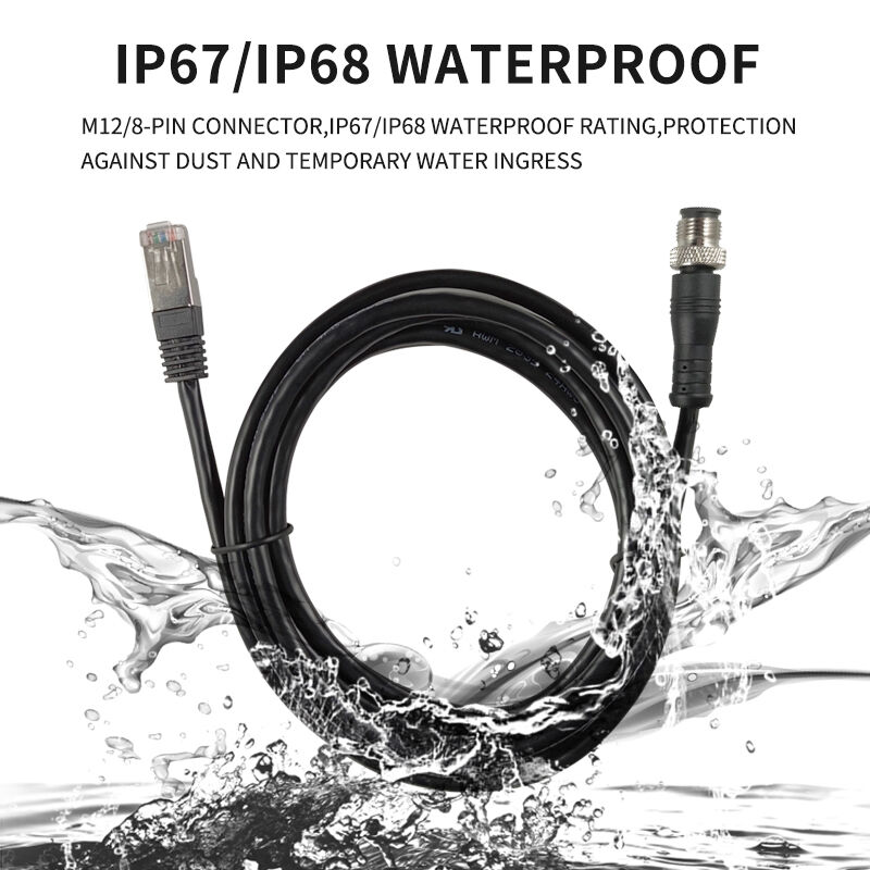 M12 Dcoded Male 4pin Ethernet Connector M12 D Coded To Rj45 Industrial ...