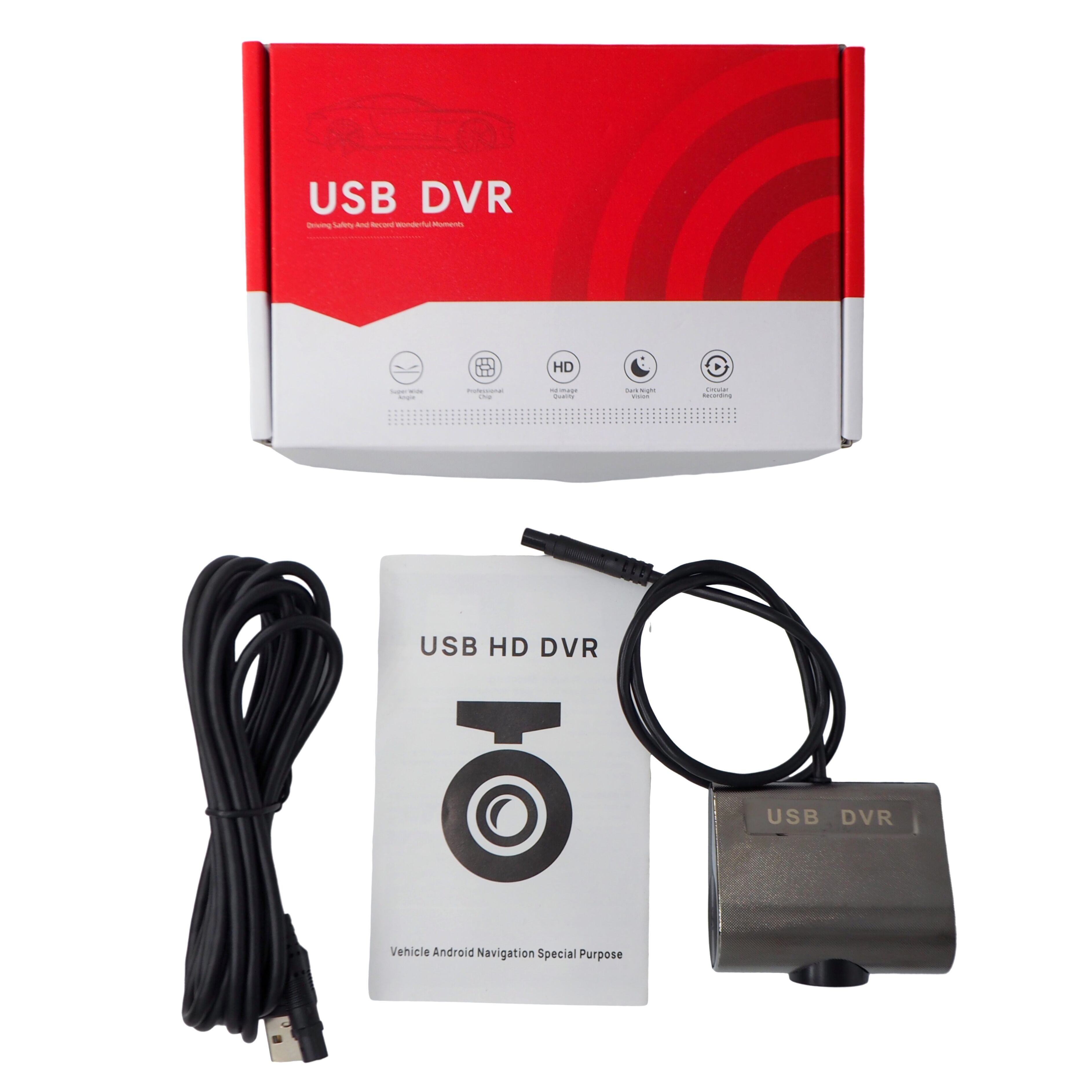 720p Usb Dvr Car Recorder For Android Player Adas Night Vision Vehicle ...