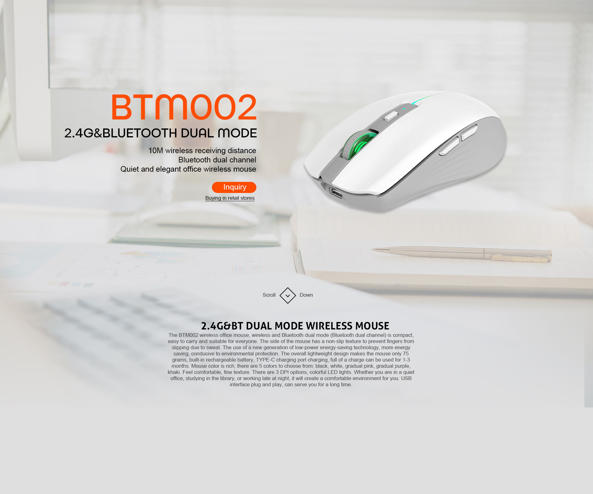 Meetion Mt-btm002 White Dual Bluetooth Channel Tri-mode Mini High-value ...