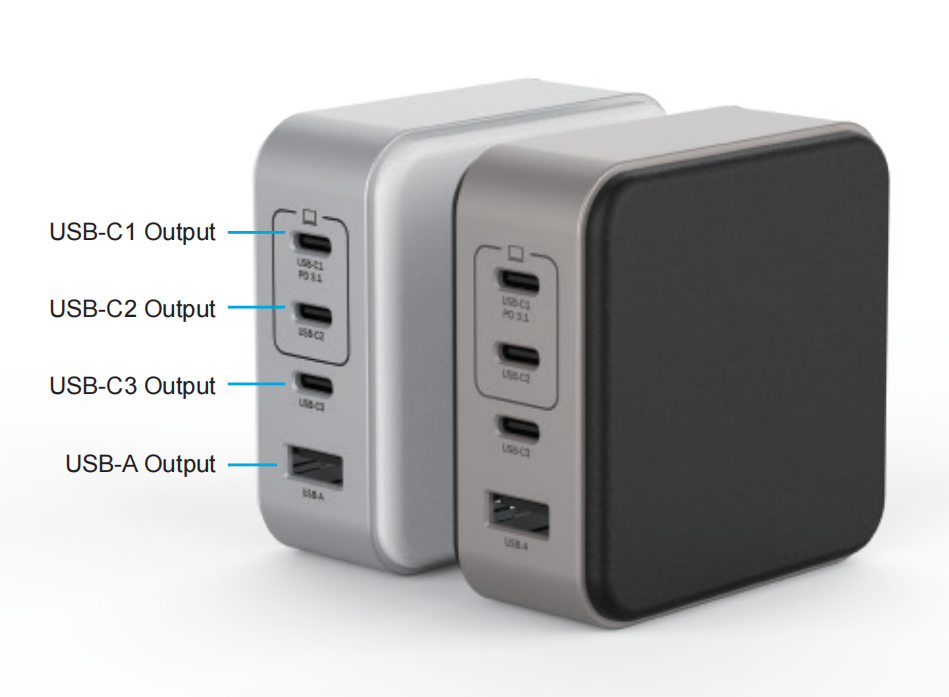 New Arrival Gan Pd 140w Wall Charger With 3 Type-c + 1 Usb-a Output ...