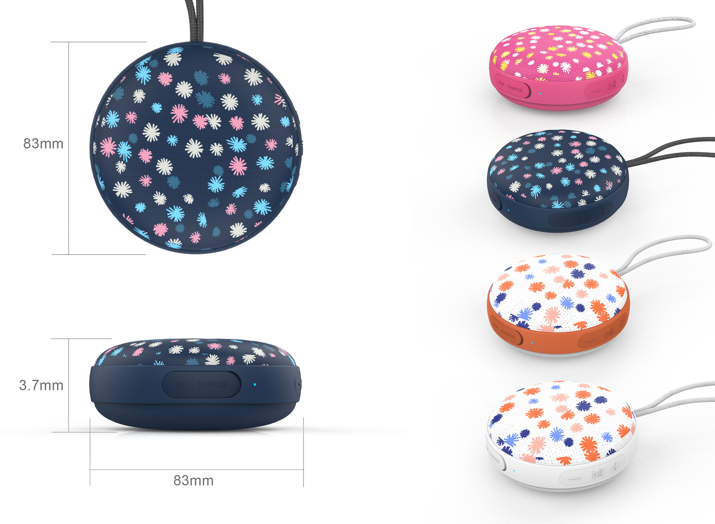 Fansbe Portable Tws Function Fabric Waving Bluetooth Wireless Round ...