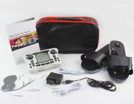 Tens Unit Device Muscle Stimulator Massager Set With Fat Burner Belt ...