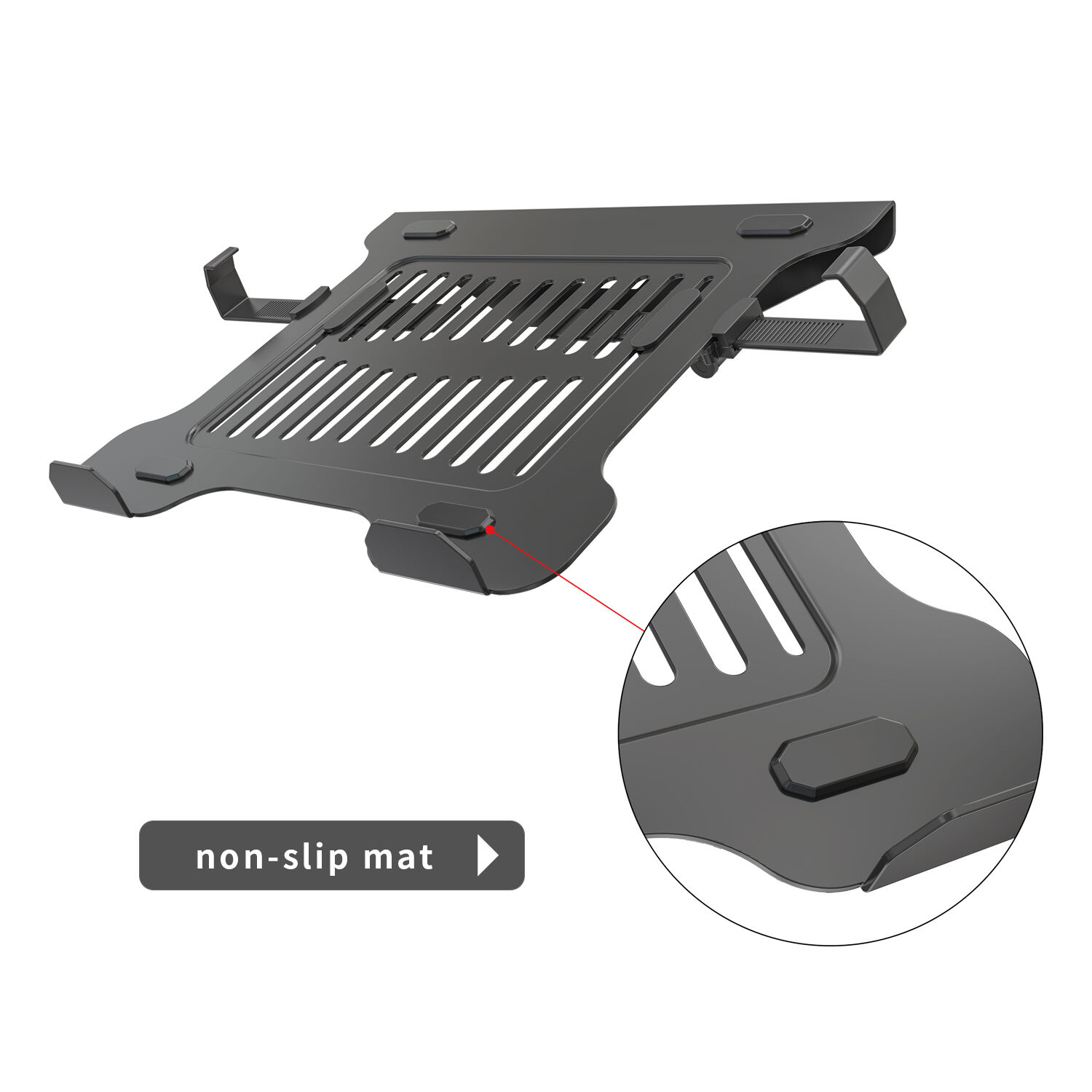 V-mounts Quick Installation Laptop Holder With Soft Mat Design Laptop ...